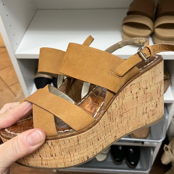 Sam Edelman | Shoes | Sam Edelman Cork Sandal Cognac Womens | Poshmark